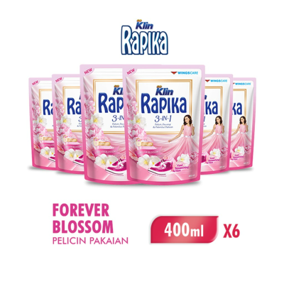 [Paket isi 6] RAPIKA Pewangi Pakaian Forever Blossom 400ML