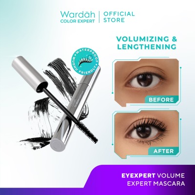 Wardah EyeXpert The Volume Expert Mascara - Mascara Waterproof dengan ...