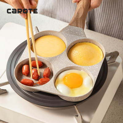 CAROTE Cosy Wajan Telur / Pancake / Martabak 4 Lubang Anti Lengket 18 ...