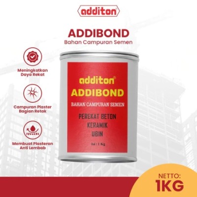 Additon Bahan Campuran Semen Addibond Ukuran 1Kg Perekat Beton Keramik ...